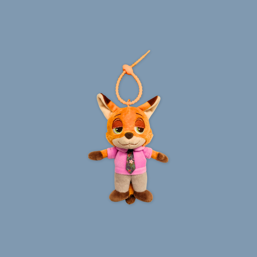 Zootopia 2 Nick Fox Plush Keychain | Mandai Wildlife Reserve