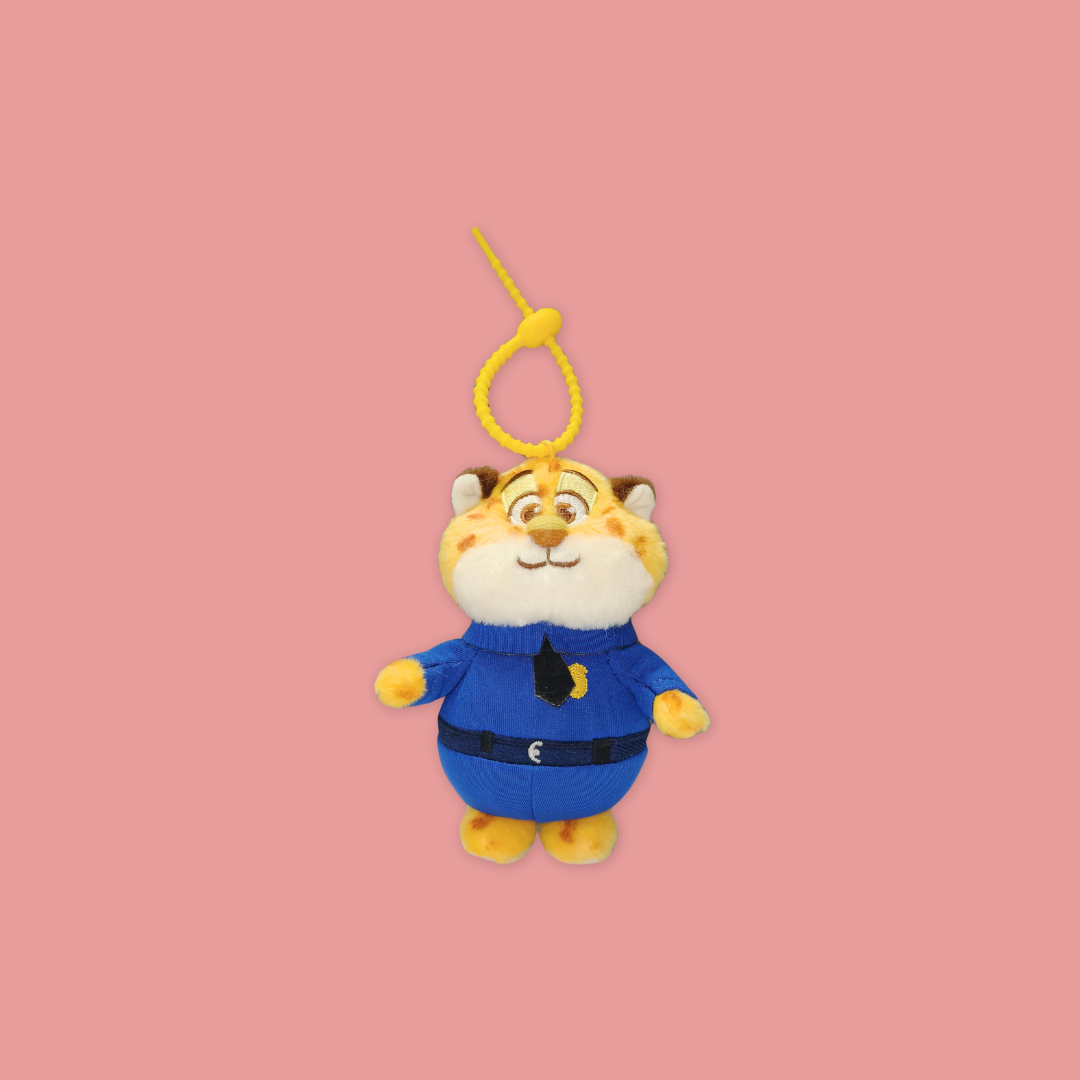 Zootopia 2 Clawhauser Cheetah Plush Keychain | Mandai Wildlife Reserve