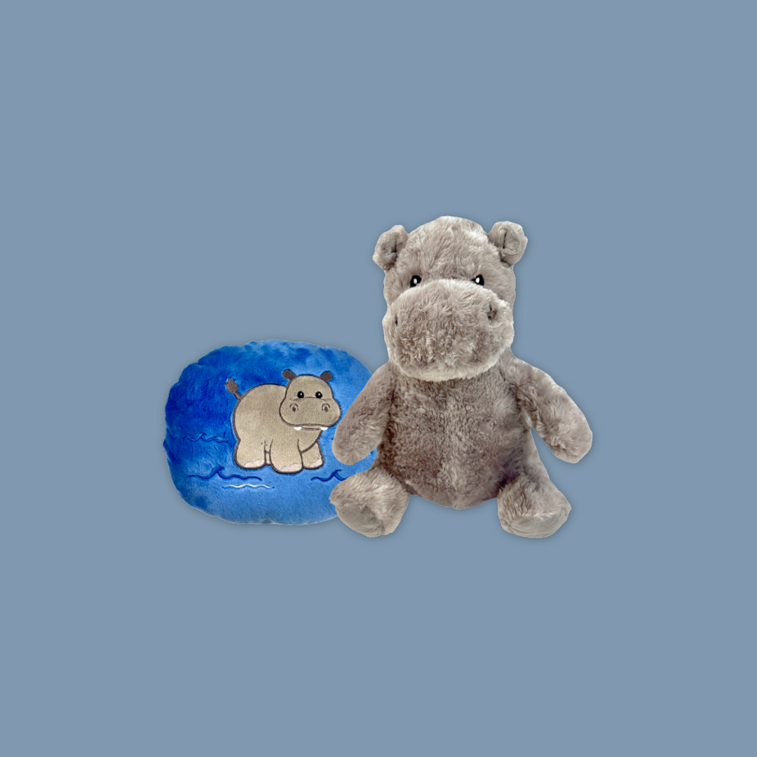 Hippo Reversible Plush Pillow | Mandai Wildlife Reserve